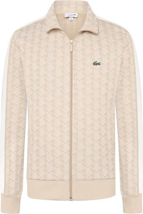 Lacoste Track-Sweatjacke Paris in Jacquard-Qualit&auml;t mit Monogramm-Print in