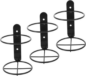 Hemobllo 3 St&uuml;ck Wandmontierte Einzel Weinflaschenhalter aus Metall Modernes Schwarzes Weinregal f&uuml;r K&uuml;che und Esszimmer Platzsparender Wand Weinflaschenhalter