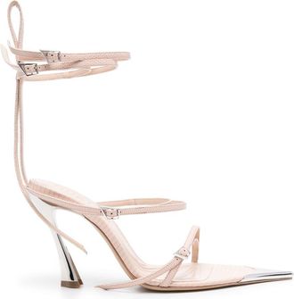 MUGLER Sandalen mit Riemen 105mm - Nude