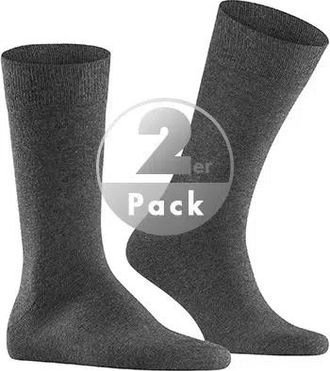 Burlington Herren Socken grau Baumwolle unifarben