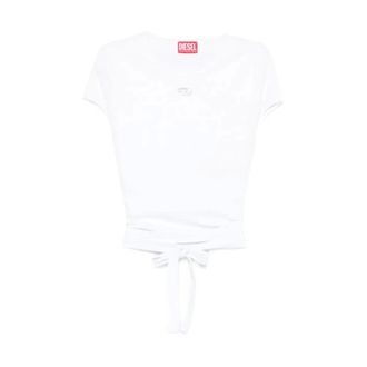 Diesel Top c&ocirc;tel&eacute; &agrave; lacets - Femme - Tops - Blanc - Taille: 36 FR