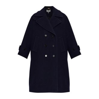 Chlo&eacute; Zweireihiger Wollmantel - - Coats - Damen - Blau - S