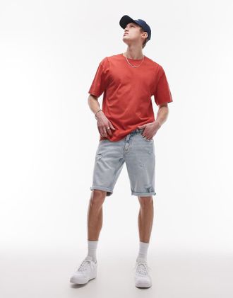 Tommy Jeans Ronnie - Short en jean slim - D&eacute;lavage clair-Bleu