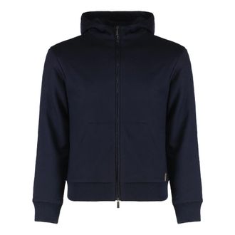 Moorer Zip-through Hoodie - - Sweatshirts & Hoodies - Herren - Blau - M