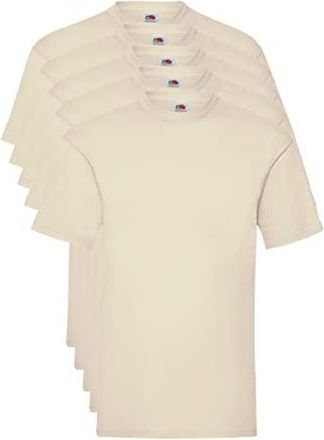 Fruit Of The Loom Valueweight 5 Pack, T-Shirt Homme, Ecru (Natural 60), XX-Large (Taille Fabricant: 2 X-L)