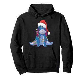 Disney Winnie The Pooh Christmas Light Entangled Eeyore Pullover Hoodie