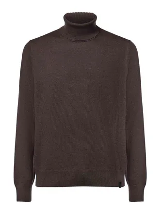 Fay Pull Col Roul&eacute; - Marron