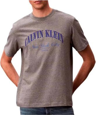 Calvin Klein Jeans March Graphic Seasonal Tee - - Tops - Herren - Grau - M