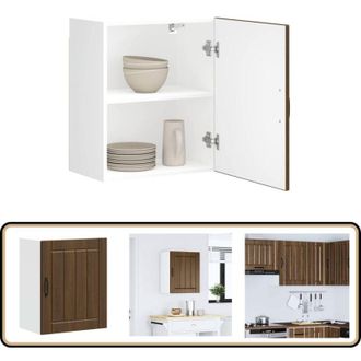 vidaXL vidaXL Küchen-Hängeschrank Lucca Braun Eichen-Optik Holzwerkstoff