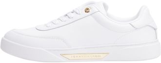 Tommy Hilfiger Damen Cupsole Sneaker Essential Chic Court aus Leder, Wei&szlig; (White), 36
