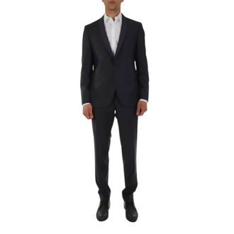Karl Lagerfeld Einreihiger Anzug - - Suits - Herren - Blau - L
