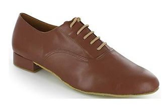 Minitoo Minitoo JF250509 Chaussures de danse latine en cuir pour hommes/garçons - Marron - marron, 42.5 EU