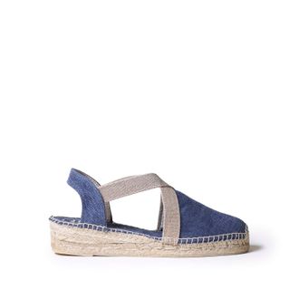 Toni Pons Damen-Espadrille aus Baumwollstoff - Verdi-V - Marine, 44 EU