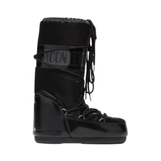 Moon Boot Icon Glance Satin Stiefeletten - - Shoes - Damen - Schwarzk - 35 EU
