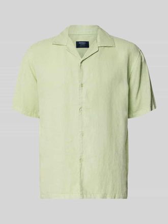 Mc Neal Regular Fit Leinenhemd mit Reverskragen