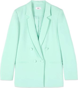 Oltre Femme, Vestes, Vert, Taille: 46 FR Blazer crois&eacute;