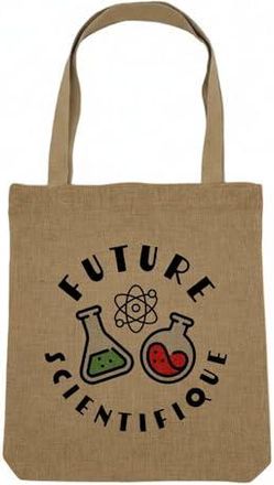 Fabulous Sac Shopping Tote Bag Aspect Lin - Future Scientifique M&eacute;tier Sciences - Sac de Courses Toile Epaisse 360g Beige Naturel Cabas Port&eacute; Epaule Solide Imp