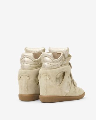 Isabel Marant Baskets Bekett Ring - Femme - Beige Clair / Dor&eacute; Clair - Taille35 - Isabel Marant