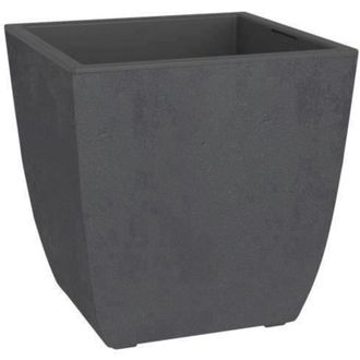 Eda Bac a fleurs - diva basalt - Gris anthracite - Carr&eacute; - 42 l - 43,5 x 43,5 x H.44,2 cm Bac int&eacute;rieur amovible