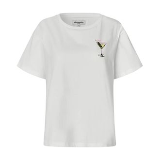 Lollys Laundry EleanorLL Tee SS - - Tops - Damen - Wei&szlig; - S