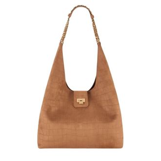 Elisabetta Franchi Suede Hobo Bag - - Bags - Damen - Braun - ONE SIZE