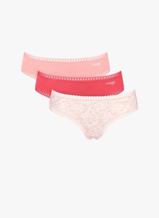 sloggi Lot de 3 culottes en coton m&eacute;lang&eacute;