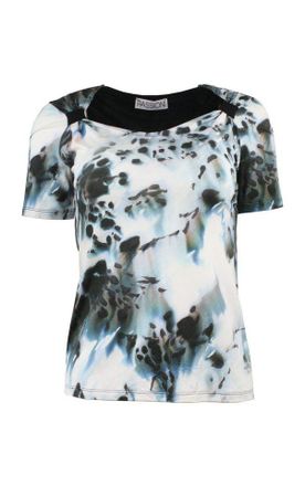 Passioni T-Shirt T-Shirt mit Aquarell-Leoparden-Print