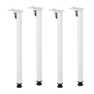 Relaxdays Tischbeine, 4er Set, HxD: 71 x 5 cm, klappbar, Tischf&uuml;&szlig;e f&uuml;r Esstisch, Schreibtisch, Eisen, Klappf&uuml;&szlig;e, wei&szlig;