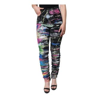 Dolce & Gabbana Multicolor Spritzer Skinny Denim Jeans - - Jeans - Damen - Mehrfarbig - L