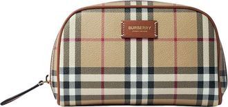 Burberry Femme, Sacs, Beige, Taille: ONE Size Trousse de Voyage &agrave; Carreaux