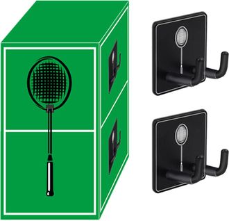 Generic Badmintonschläger-Aufhänger - An Der Wand Montierter Schlägerhalter, Robuster Sportgeräteständer Aus Metall | Platzsparender Badminton-Paddel-Organize