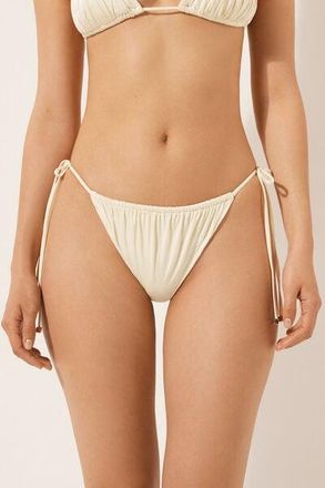 Calzedonia Brazilian-bikinihose Mit Schmalen B&auml;ndchen Shiny Satin Hautfarben