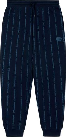 Emporio Armani Emporio Armani Ea7, Homme, Pantalons, Bleu, Taille: L Pantalon de surv&ecirc;tement en jersey avec d&eacute;tails c&ocirc;tel&eacute;s