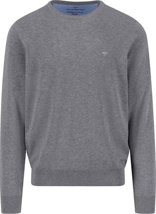 Fynch-Hatton Feinstrickpullover mit Rundhalsausschnitt Steel / 3XL