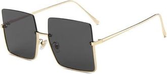 Generic Lunettes De Soleil À Monture Large En Métal For Hommes, For Sports Plein Air, For Femmes, For Fêtes(Gold)