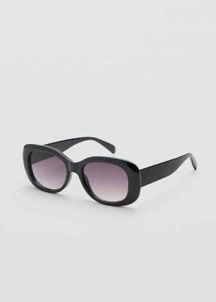 Mango Lunettes de soleil monture rectangulaire noir - Femme - Taille unique - MANGO