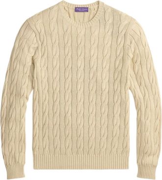 Ralph Lauren Purple Label pull à manches longues en maille torsadée - Tons neutres