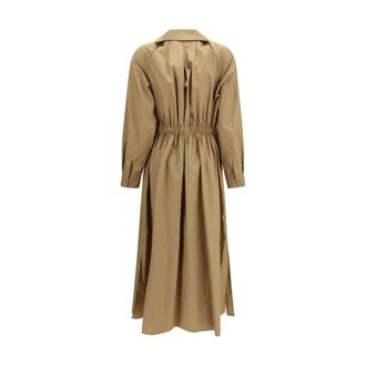 Max Mara Womens Beige Cotton Casual Dress