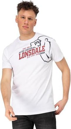 Lonsdale T-Shirt Walkley pour Homme, Blanc., L