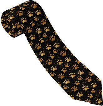 Generic Cravate DAffaires Empreinte Dor&eacute;e De Patte De Chien R&eacute;glable Men Tie Tendance Cravates Homme Pour Travail Mariage &Eacute;v&eacute;nements