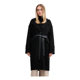 Marc Aurel 9Bya-Kpd051_99X G&uuml;rtelmantel - - Coats - Damen - Schwarzk - L