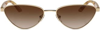 Emporio Armani Sonnenbrille mit geometrischem Gestell - Gold