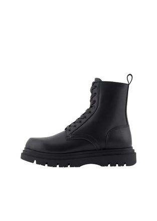 A|X Armani Exchange Herren Black Edition, Chunky Sole, Real Leather Ankle Boot, 40.5 EU