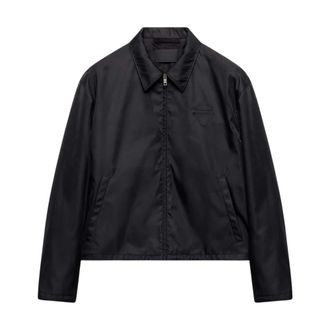Prada Schwarzer Gesteppter Mantel - - Jackets - Herren - Schwarzk - XL