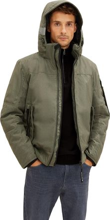 Tom Tailor Herren Blouson Jacke mit Kapuze 1033637, 10415 - Dusty Olive Green, XXL