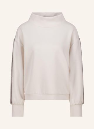 Monari Monari Sweatshirt Mit Schmucksteinen weiss