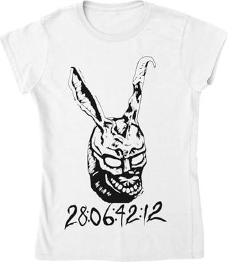 Generic Frank The Rabbit Mask Face Numbers T-Shirt Femme Blanc, blanc, M