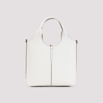 Tod's Tods Hobo Bags - Structured White Calf Leather Shoulder Bag - Gr. unisize - in Wei&szlig; - f&uuml;r Damen