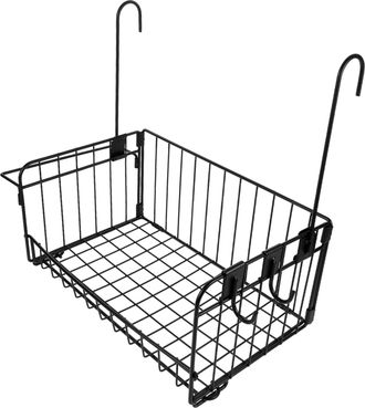 Lurrose Schwarzer Faltbarer H&auml;ngekorb aus Draht f&uuml;r Badezimmer und K&uuml;che Wasserdichter Wandhalter mit Starker Tragkraft f&uuml;r Seife Shampoo Handt&uuml;cher und K&uuml;che