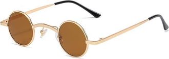 Generic Lunettes De Soleil Punk Rondes &Agrave; Petite Monture For Hommes Et Femmes(Brown)